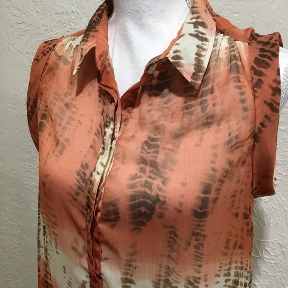 Angie | Swim | Angie Sheer Summer Orange Tie Dye Coverup Dress | Poshmark